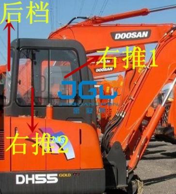 China DH55GOLD Excavator Glass Doors And Windows Top And Bottom Left And Right Front And Rear Windshields for sale
