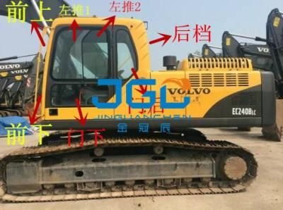 China EC200 210 240 290 360 330 480BLC Excavator Front And Rear Windshield for sale