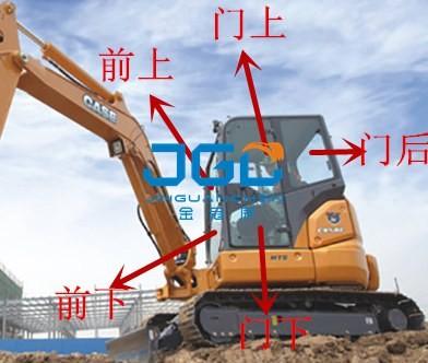 China CX58C Excavator Front And Rear Windshield Left And Right Doors And Windows for sale