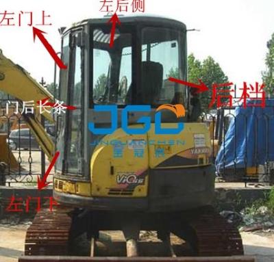 China YM55 Excavator Front And Rear Windshield, Left And Right Doors And Windows for sale