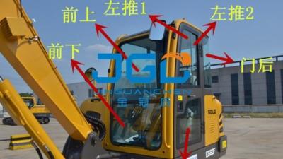 China E660F 665 655 60 65 55 Excavator Front And Rear Windshield, Left And Right Doors, Upper And Lower Windshield for sale