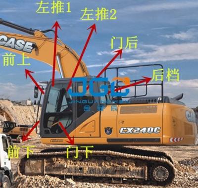 China CX210 260 240 350 220 380 130 500 160C Excavator Doors And Windows Windshield for sale