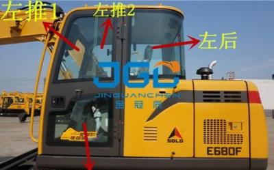 China E680F 675F Excavator Front And Rear Windscreen Left And Right Window Glass for sale
