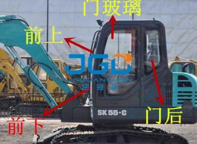 China SK55-C Excavator Front And Rear Gears Left And Right Windows And Upper And Lower Windshields for sale