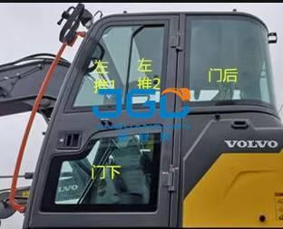 China EC75D Excavator Sunroof Front And Rear Windows Left And Right Arm Windshield for sale