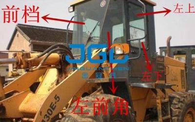 China ZLM30E-3 ZLM30E-5 Loader Front Stop And Rear Stop Left And Right Window Glass for sale