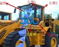 China ETX956 955 Loader Front Stop Rear Stop Left Right Window Side Angle Windshield Tempered Glass for sale