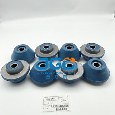 China High Quality Engine Mounting Engine Systems Parts Mounting Rubber Cushion Feet Bumper For PC120-6 4D120 PC138US Excavato for sale