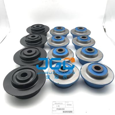 China Multiple Rubber Mounts Engine Excavator Parts Engine Cushion For  PC600 650 for sale