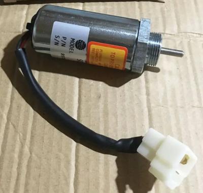China Excavator Electronic Parts Stop Solenoid Switch SK75 897209-1152 4LE1 EX55 897329-5680 12V 24V for sale