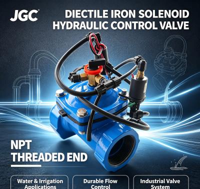 China Ductile Iron Solenoid Hydraulic Control Valve with NPT Threaded End Water & Irrigation Applications for sale