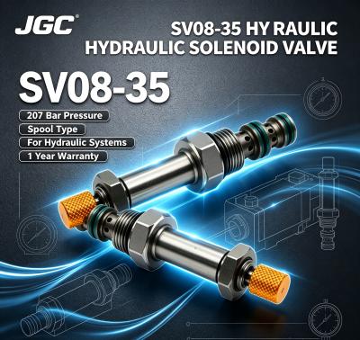 China SV08-35   Electric Spool Screw-in Hydraulic Solenoid Valve 207 Bar Pressure 1 Year Warranty for Hydraulic Systems for sale
