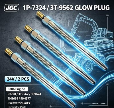 China 1P-7324 3T-9562 24V Glow Plug 2 PCS 3306 Engine SONOCMP Diesel Glow Plug for PK-98 3T9562 3S9624 7M1634 9H4577 Excavator Parts for sale