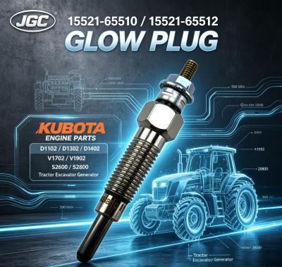 China D1102 D1302 D1402 V1702 V1902 S2600 S2800 Glow Plug 15521-65510 15521-65512 for Kubota Tractor Excavator Generator Engine Parts for sale