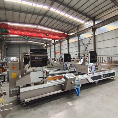 Chine Chef de double de commande numérique par ordinateur découpant la découpeuse en aluminium sciante de porte de fenêtre de découpeuse de la machine UPVC à vendre