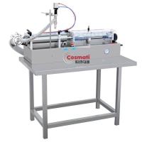 China Pneumatic Liquid Table Top Filling Machine Semi Automatic Horizontal for sale