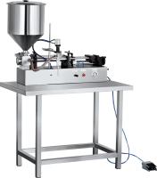 China Pneumatic Liquid Table Top Filling Machine Semi Automatic Horizontal for sale