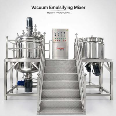 China 500L Industrial Fixed Vacuum Emulsifier Mixer High Shear Homogenizing Machine for sale