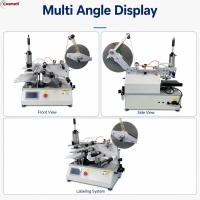 China Semi Automatic Front Back Labeling Machine Flat Square Bottle Sticker Labeler for sale