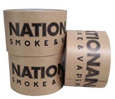 Cina Brown gommato autoadesivo Logo Printed Kraft Tape di nastro di carta in vendita