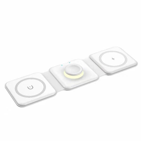 Quality 3 In 1 Magnetic Wireless Charging Night Light 121g Fast Charger 15W for sale