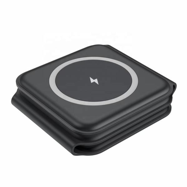 Quality Customized 3 In 1 Wireless Charging Station Magnet Qi Fast Charging Folding for sale