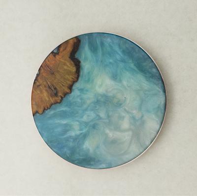 China Resin Wood Wireless Charger With LED Lamp Illumination And QI Standard for sale