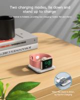 China Plastic Wireless Apple Smartwatch Charger 5V 1A with 1m Type-C Cable for sale