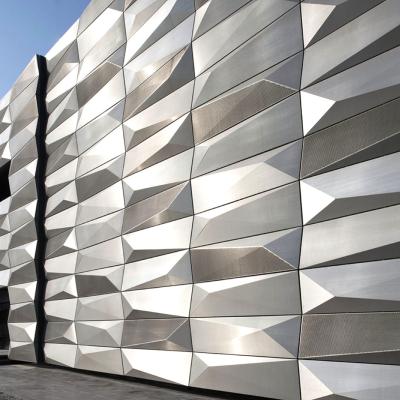 Cina Pannelli murali in alluminio personalizzati in 3D per decorazioni / rivestimenti di facciate di edifici in vendita