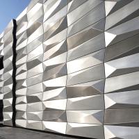 China Triangle Shape 3D Surface Aluminum Sheet 0.8mm Customized Building Decoration Panel for sale