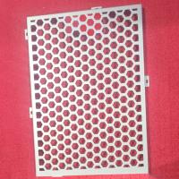 China Hexagonal Perforated Aluminum Wall Cladding Panel 2mm Thick Building Decoration Material for sale