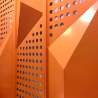 China Anodized Perforated Aluminium Cladding Panels 1.5mm Customized Durable Building Facade Decoration for sale
