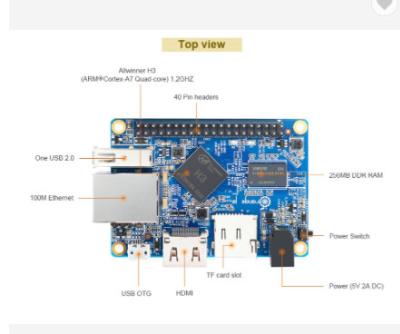 China UART 512MB Mini Single Board Computer 40 Pins Header H3 Quad Core for sale