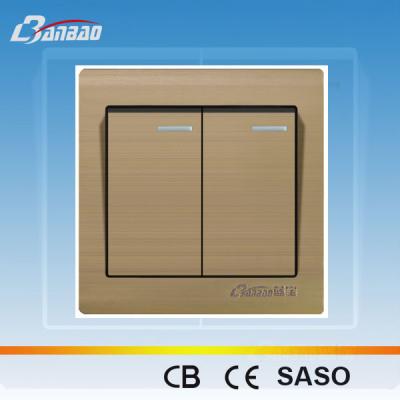 China LK5004 2gang 2way brush panel switch for sale