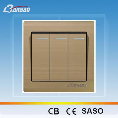 China LK5006 3gang 2way brush panel switch for sale