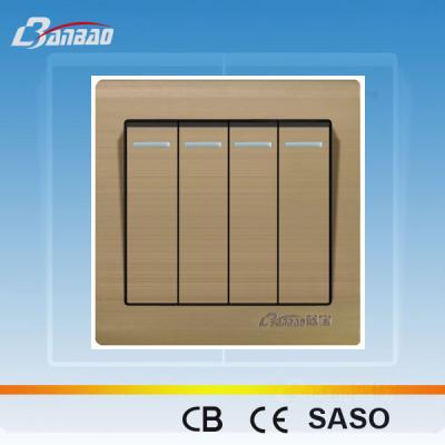 China LK5007 4gang 2way brush panel switch for sale