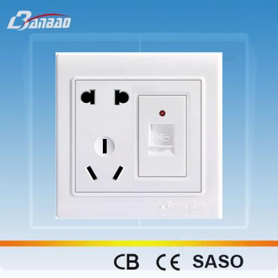 China LK4038 wall socket with USB for sale