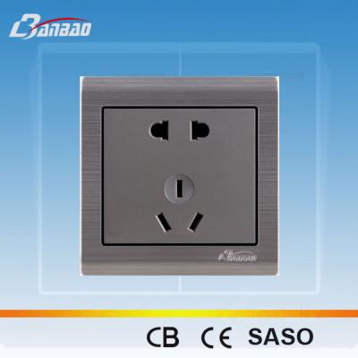 China LK6015 2pole 3pin PC flush type power socket for sale