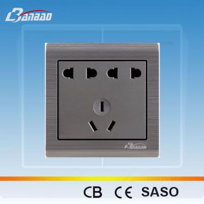 China LK6016 2+2pole+ 3pin PC flush type house socket for sale