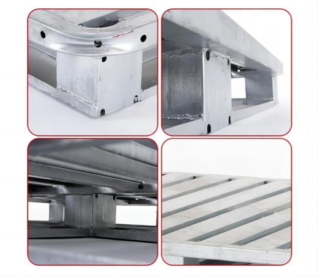 Galvanized Stacking Stainless Steel Pallets Double Face Flat Steel Pallet Metal Pallet Metal Tray Hot Sale