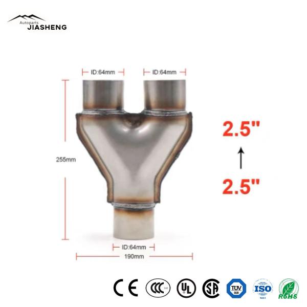 Quality Y-Shaped Three-Way Exhaust Pipe High Quality Exhaust Front Part Auto Catalytic for sale