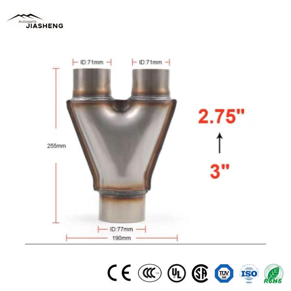Quality Y-Shaped Three-Way Exhaust Pipe Factory Supply Auto Catalytic Converter Metal for sale