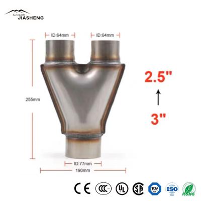 Cina Fabbrica di tubi di scarico a tre vie a forma di Y Fornitura di tubi di scarico a forma di Y Convertitore catalitico automatico Parti di motocicli di metallo Convertitore catalitico in vendita