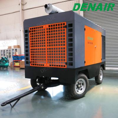 China New Portable Towable Diesel Driven Engine Powered Air Compressor for Sand Blasting for sale
