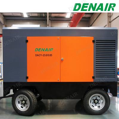 China Remote Control Diesel Engine Mobile Rotary Screw Air Compressor for sale