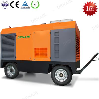 China Two Stage Diesel Portable Screw Air Compressors Machine for Drilling Rig for sale