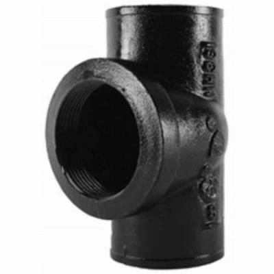 China Test Tee of CISPI 301 ASTM A888 No-Hub Cast Iron Soil Fittings for Sanitary and Storm Drain, Waste and Vent Pipes for sale