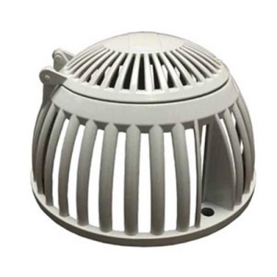 China Sand Casting and Die-Casting Aluminum Heavy Duty Roof Drain Dome Strainer and Clamping Ring For Roof Drainage for sale