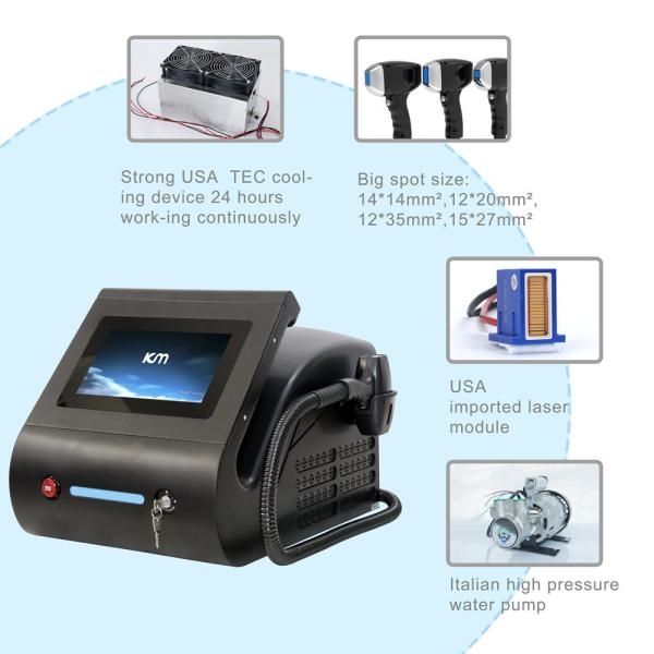 Quality Stationary Style 808nm Portable Diode Laser Machine With NO Q-Switch Technology for sale