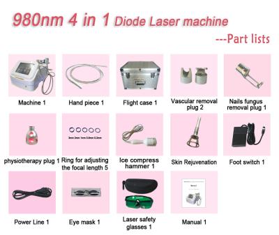 Cina OEM ODM 980nm Diode Laser Machine Portable Nail Fungus Treatment Laser Device in vendita